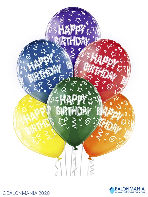 Baloni za rođendan 30 cm (6 kom) - Baloni za rođendan